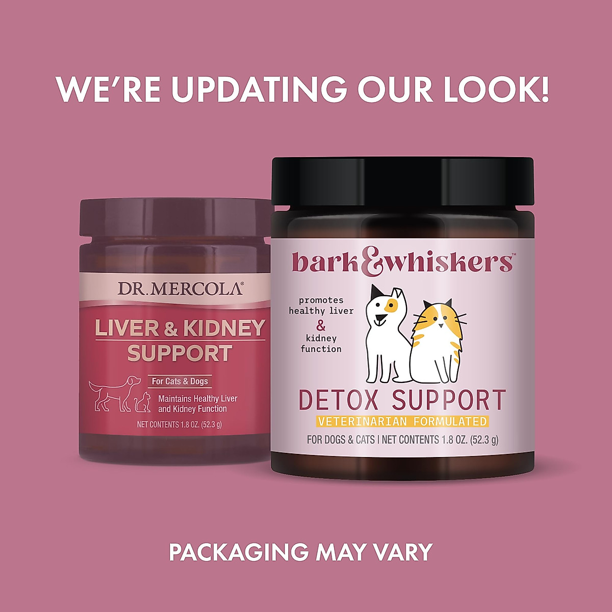 Bark & Whiskers Detox Support for Dogs & Cats, 1.8 Oz. (52.3 g), Promotes Healthy Liver & Kidney Function, Veterinarian Formulated, Non-GMO, Dr. Mercola