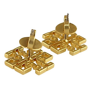 Tory Burch Women's Britten Logo Stud Earrings (Gold)