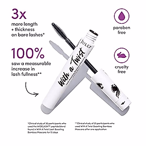Julep With a Twist Lash Boosting Volumizing and Lengthening Mascara with Bamboo 0.24 ounces