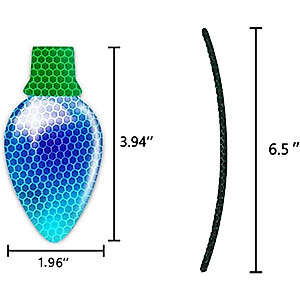 72 Pieces Christmas Car Refrigerator Decorations - 24 Reflective Bulb Light Shaped Magnets 48 Magnetic Wires Ornaments Set Xmas Holiday Cute Decor