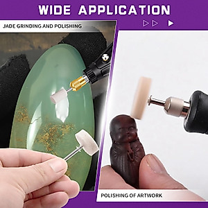 80Pcs Buffing Wheels Polishing Kit with 2Pcs Polishing Compound Compatible with Dremel Rotary Tool, Different Shapes of Polishing Wheel for Drill with 3mm(1/8'') Shank for Metal Jade Glass Polishing ﻿