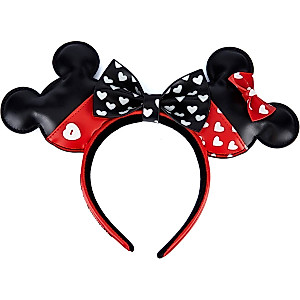 Loungefly x Disney Mickey Mouse and Minnie Mouse Valentines Ears Headband
