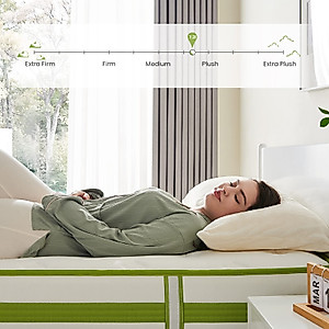 Dourxi Full Size Mattress 10 Inch, Hybrid Mattress Full with Cooling Gel Memory Foam and Pocket Spring, Organic Cotton Fabric Cover, Medium Firm Feel, 54 * 75 * 10 Inch