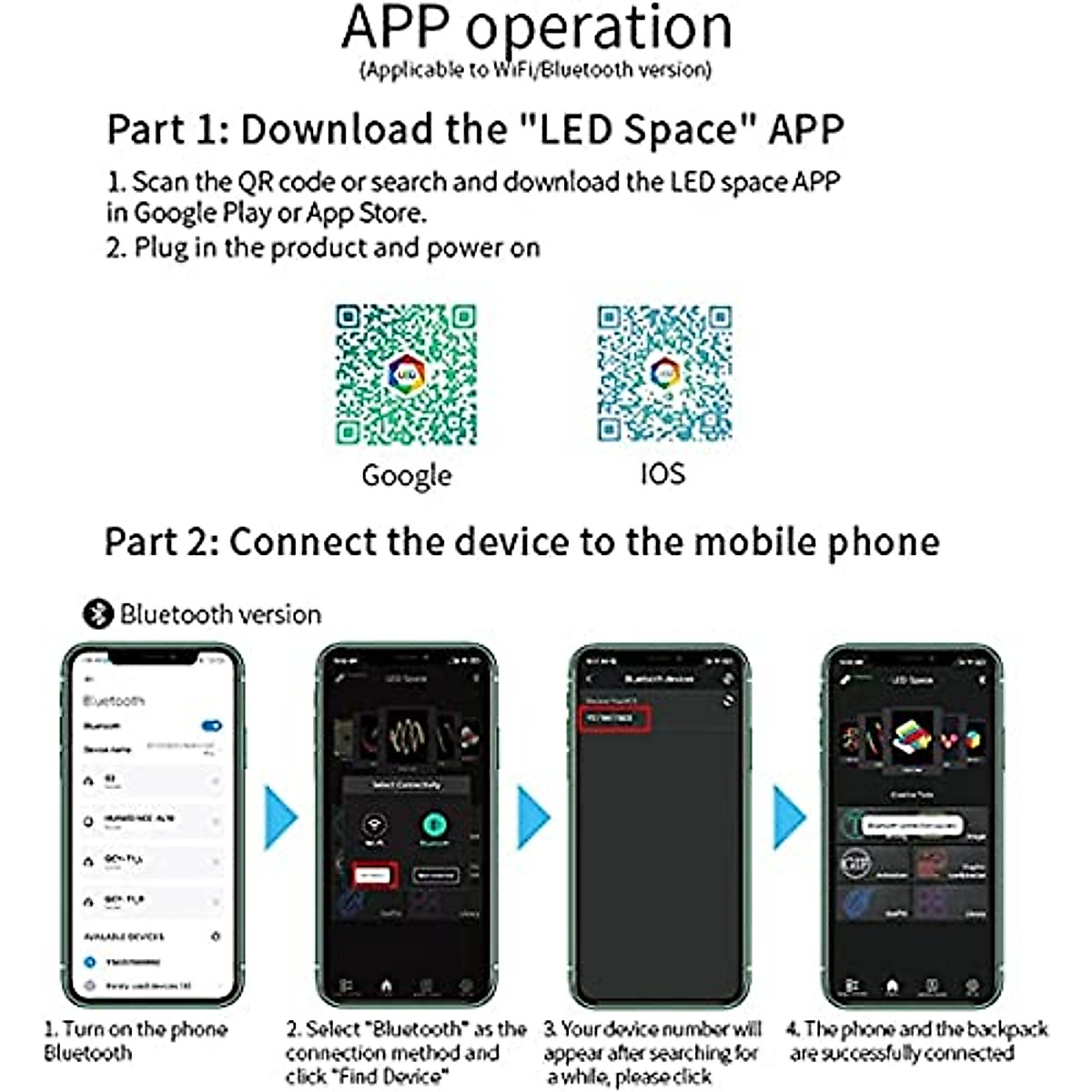 11inch P3 Full Color 64*64 Pixel Bluetooth Programmable Flexible Led Module Matrix Sign Panel For shop Bar Diy T-shirt Backpack