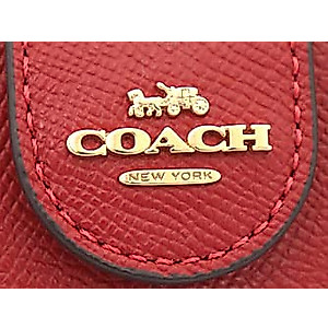 Coach Crossgrain Leather Medium Corner Zip Wallet Style No.6390 Red