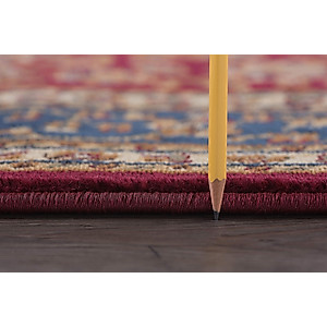 Kirsten Traditional Oriental Red Oval Area Rug, 5' x 7' Oval