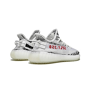 adidas Mens Yeezy Boost 350 V2 Zebra White/Black-Red Fabric Size 10.5