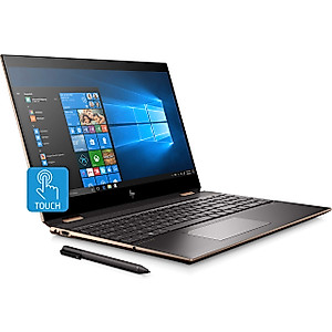 HP Spectre x360 2-in-1 Laptop, 15.6" 4K UHD Touchscreen, Intel Core i7-8565U Processor up to 4.6GHz, 16GB RAM. 256GB SSD, Backlit Keyboard, Wireless-AC, Windows 10 Home (15.6 Inch, Dark Ash Silver)