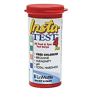 LaMotte Insta-Test 4 Plus, Free Chlorine, Bromine, Alkalinity, pH, Total Hardness Testing