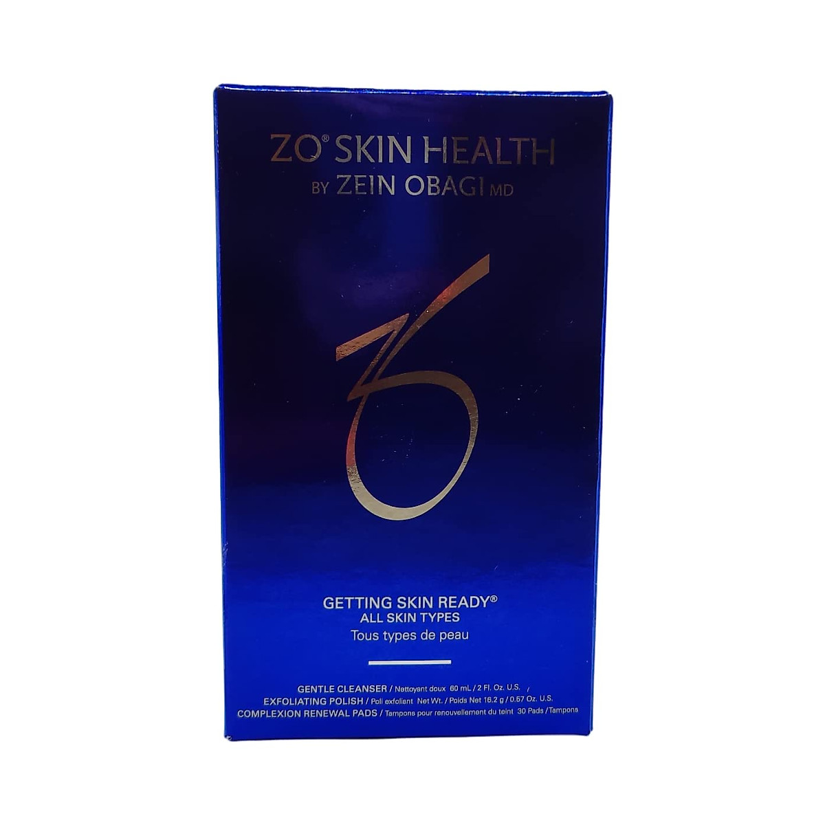 ZO SKIN HEALTH Getting Skin Ready Travel Kit incl. Gentle Cleanser 2 Fl Oz, Exfoliating Polish 0.57 Oz, 30 Complexion Renewal Pads