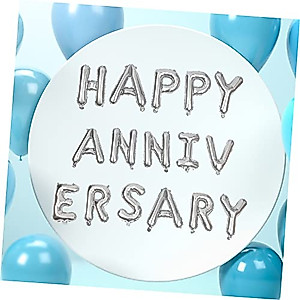 jojofuny 1 Set Alphabet Balloons Photo Garland Letter Balloon Alphabet Banner Ballons Decoration Happy Anniversary Wedding Anniversary Gift Anniversary Balloon Decor Party Decor Balloon