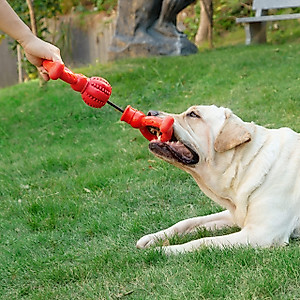 MEERESN Interactive Dog Toy for Aggressive Chewers - 2 in1 Tug of War Dog Toy with 360°Rotating Handle and Dog Puzzle Teething Clean Toys Ball for Medium Large Dogs