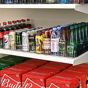 Display Technologies Visi-FAST® 12/16oz (Pack of 1) Drink Organizer, Fridge Organization, Can Dispenser, Soda Rack Can Organizer, Spring Loaded Beverage Storage, Bottled Water Organizer for Refrigerator