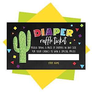 25 Baby Shower Diaper Raffle Tickets For Baby Shower Games To Play - Fiesta Baby Shower Games Gender Neutral, Diaper Raffle Cards, Baby Raffle Tickets, Baby Shower Invitation Inserts, Baby Shower Idea