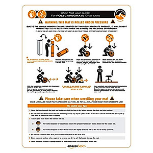 Amazon Basics Polycarbonate Office Chair Mat for Hard Floors, Large - 59 x 79-Inch, Clear