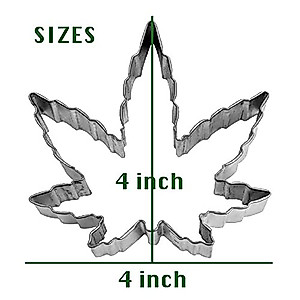 Marijuana Leaf Plant Cookie Cutter 4" Smoke Pot Joint Leaf Bud