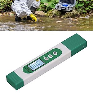 Pen Type Water Quality Meter, High Accuracy Automatic Temperature Compensation Portable Sensitive Probe 5 in 1 Water Tester EC SG Salt TDS Temp for Spas