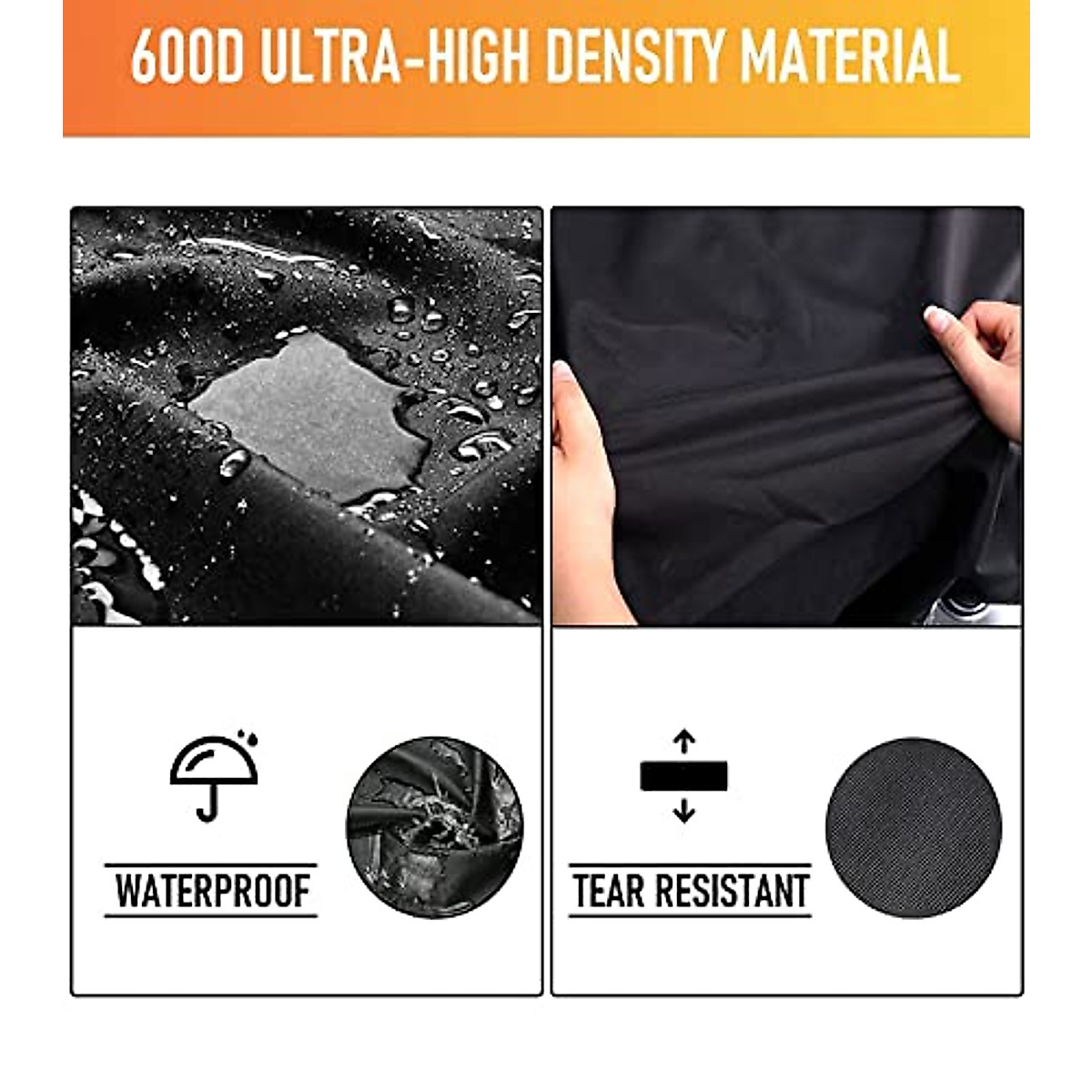 Grisun Built-in Grill Cover for Bull 45005 Built in Gas Grills 30 inch, Bull Outdoor Kitchen & Grill Head Cover, Heavy Duty Waterproof BBQ Grill Cover with Handle, Black