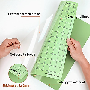 16 Pack Cutting Mats for Cricut - Lya Vinyl Variety Cutting Mats for 12"x12" Vinyl, Cutting Mats for Vinyl(StandardGrip, LightGrip, StrongGrip, FabricGrip) for Cricut Explore Air Series & Accessories