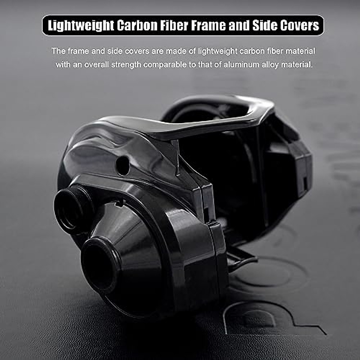 CAMEKOON Bahamut 400 Baitcaster Reels, Large Capacity for Jigging, 10+1 Stainless Steel Bearings, 35 LBs Drag, 7.2:1 Smooth Gear Ratio, Carbon Fiber Frame and Side Covers, Baitcasting Fishing Reel