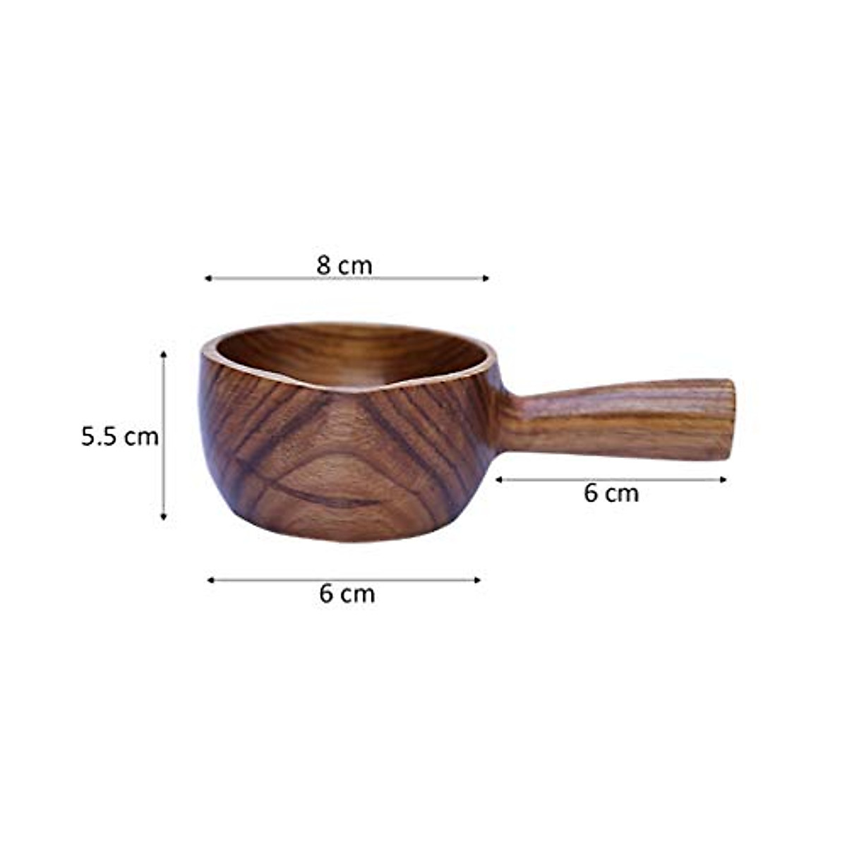 DOITOOL Wooden Water Ladle Japanese Style Wooden Scoop Ladle Water Dipper Bath Scoop for Water Sauna Garden Tea