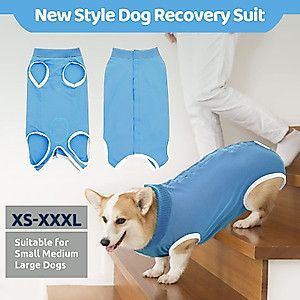 MIGOHI Dog Surgery Recovery Suit, Anti Licking Recovery Suit for Female Male Dogs Cats, Spay Neuter Dog Onesie After Surgery, Professional Dog Surgical Suit Cone Alternative for Abdominal Wounds