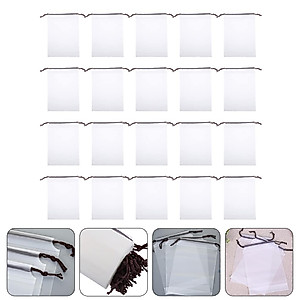 HEALLILY 40pcs Eyelash Packaging Bag Travel Makeup Bags Lash Pouch Eva Drawstring Bags Cosmetics Storage Pouch Small Frosted Packaging Bag Lash Organizer Bag Lash Packing Bags