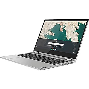 Lenovo Newest C340 15.6'' FHD Touchscreen 2-in-1 Chromebook Laptop, Intel i3 CPU(Up to 3.4GHz), 4GB RAM, 128GB Space(64GB eMMC+64GB MSD), USB-C, Wi-Fi, Bluetooth, Webcam, Chrome OS+JVQ MP Gray
