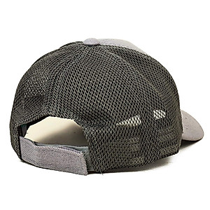 Trendy Apparel Shop Infant Size Structured Adjustable Trucker Mesh Baseball Cap - Light Grey