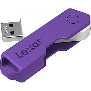 Lexar JumpDrive TwistTurn2 32GB USB 2.0 Flash Drive, Purple (LJDTT2-32GABNAPL)