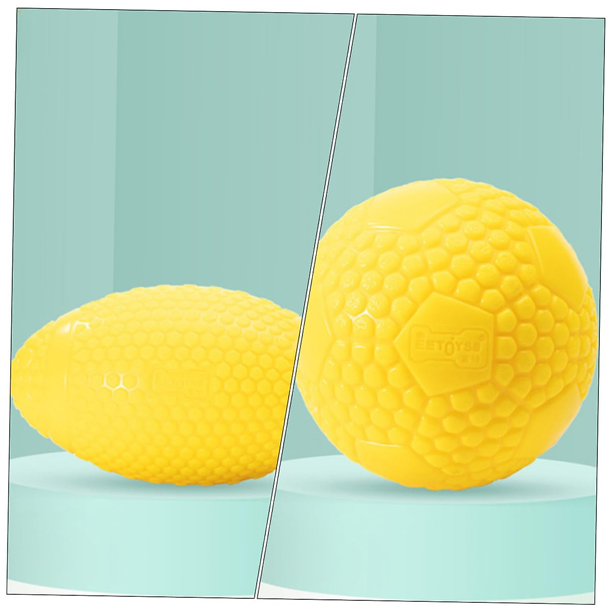 MERRYHAPY 2pcs Pet Toy Ball Dog Molar Toy Dog Soccer Toys Dog Squeaky Balls Dog Squeaky Toys Football Toys for Dog Pet Molar Toys Dog Balls Dog Football Toys Dog Bite Toys Pet Chew Toys