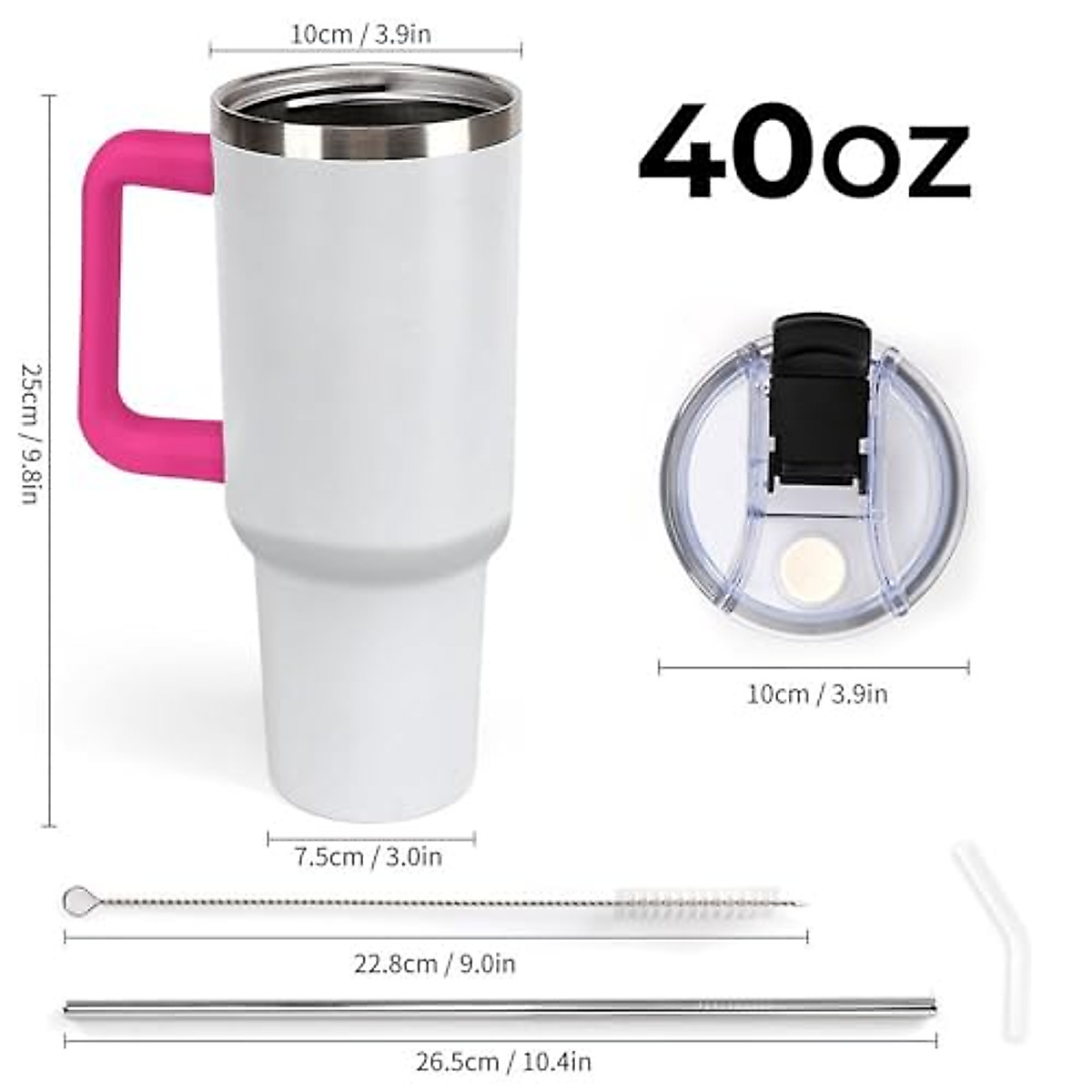 Pilgrim Cat on Turkey Insulated Tumbler with Lid And Straw Stainless Steel Travel Coffee Mug 40oz Light Rose Red-style