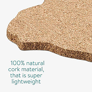 Navaris Cork Board World Map - Self-Adhesive Corkboard Continents for Wall to Pin, Plan and Document Travels - Includes 18 Cork Pieces and 10 Pins