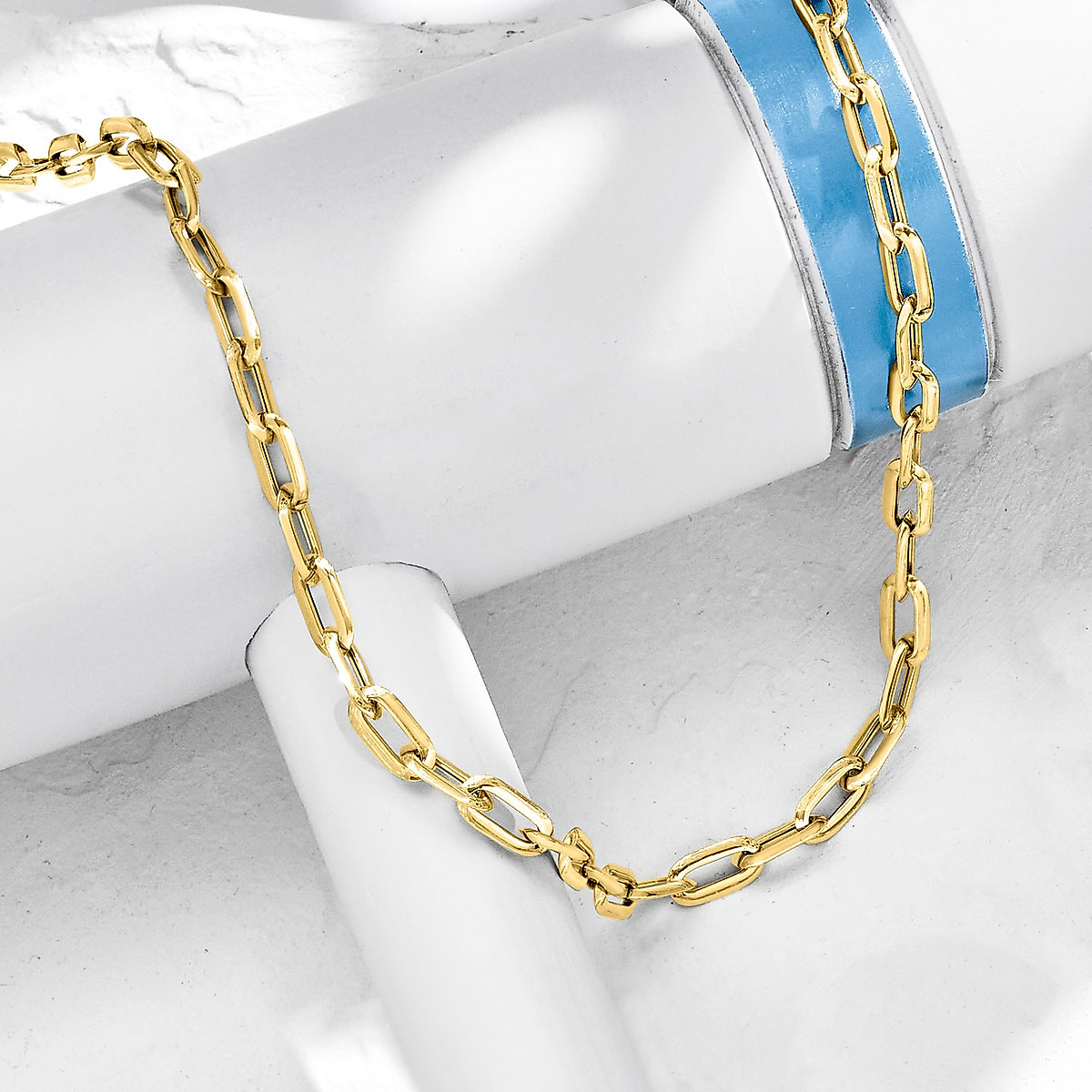 Ross-Simons Italian 14kt Yellow Gold Paper Clip Link Necklace. 20 inches