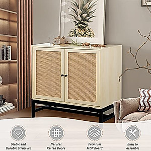 AWQM W36864701 Rattan Cabinet, Natural