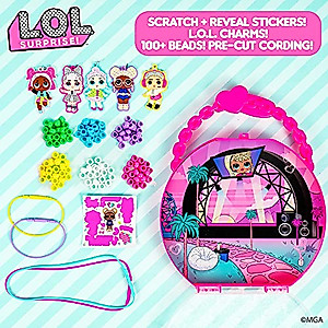 L.O.L. Surprise! Jewelry Activity Case, Create Your Own LOL Surprise Jewelry, Bead Kit Great for Travel and On-The-Go, 100+ Custom Accessories, DIY Jewelry Kit for Kids Ages 5, 6, 7, 8, 9