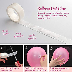 Coogam Balloon Arch Garland Decorating Strip Kit - 64 ft Ballon Tape Strips and 200 Dot Glue for Birthday Wedding Baby Shower Party DIY Decorations (Upgraded Version)