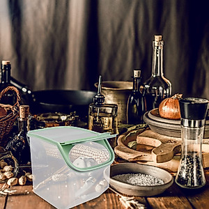 Pet Food Storage Containers Rice Storage Container Airtight Food Storage Bin with Lid Dry Food Cereal Container Dispenser Pantry Storage for Kitchen Green Food Storage Containers