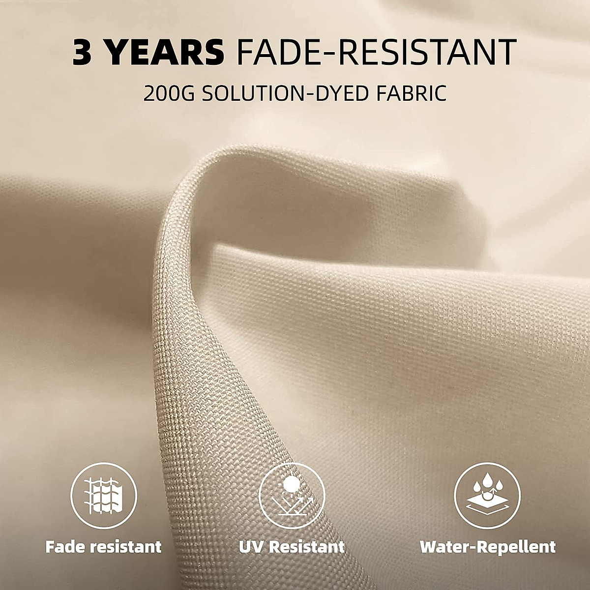 wikiwiki 10ft Patio Umbrellas Offset Outdoor Cantilever Hanging Umbrella w/Infinite Tilt, Fade Resistant Waterproof Recycled Fabric Canopy & Cross Base for Yard, Garden & Deck (Beige)