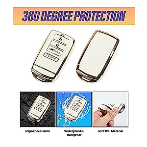 ESEWALAS Bling Car Key Fob Case,Car Key Fob Cover Key Case Shell,Car Remote Smart Key Protector Holder,TPU Key Case with Keychain Lanyard,Keyless Remote Key Fob Shell (for Acura a)