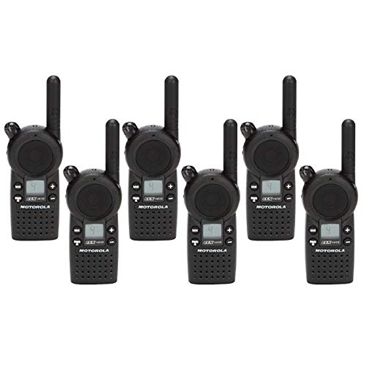 6 Pack of Motorola CLS1410 Walkie Talkie Radios with Headsets & 6-Bank Charger