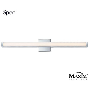 Maxim 52006PC Spec Collection 36 Inch Dimmable LED Bathroom Vanity Light I 3000K I Polished Chrome I Modern Contemporary Light Fixture I Perfect for Bathroom Vanities