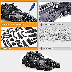 LILCRUIBAO Erector Sets for Boys Age 8 9 10 11 12-16 and Older, 332 Pcs Batman Model Car Building Set for Kids Ages 8-12 Year and Up Metal STEM Educational Toy for Kids Boys Girls or Adults