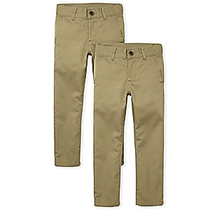 The Children's Place boys Skinny Chino Pants, Flax, 10