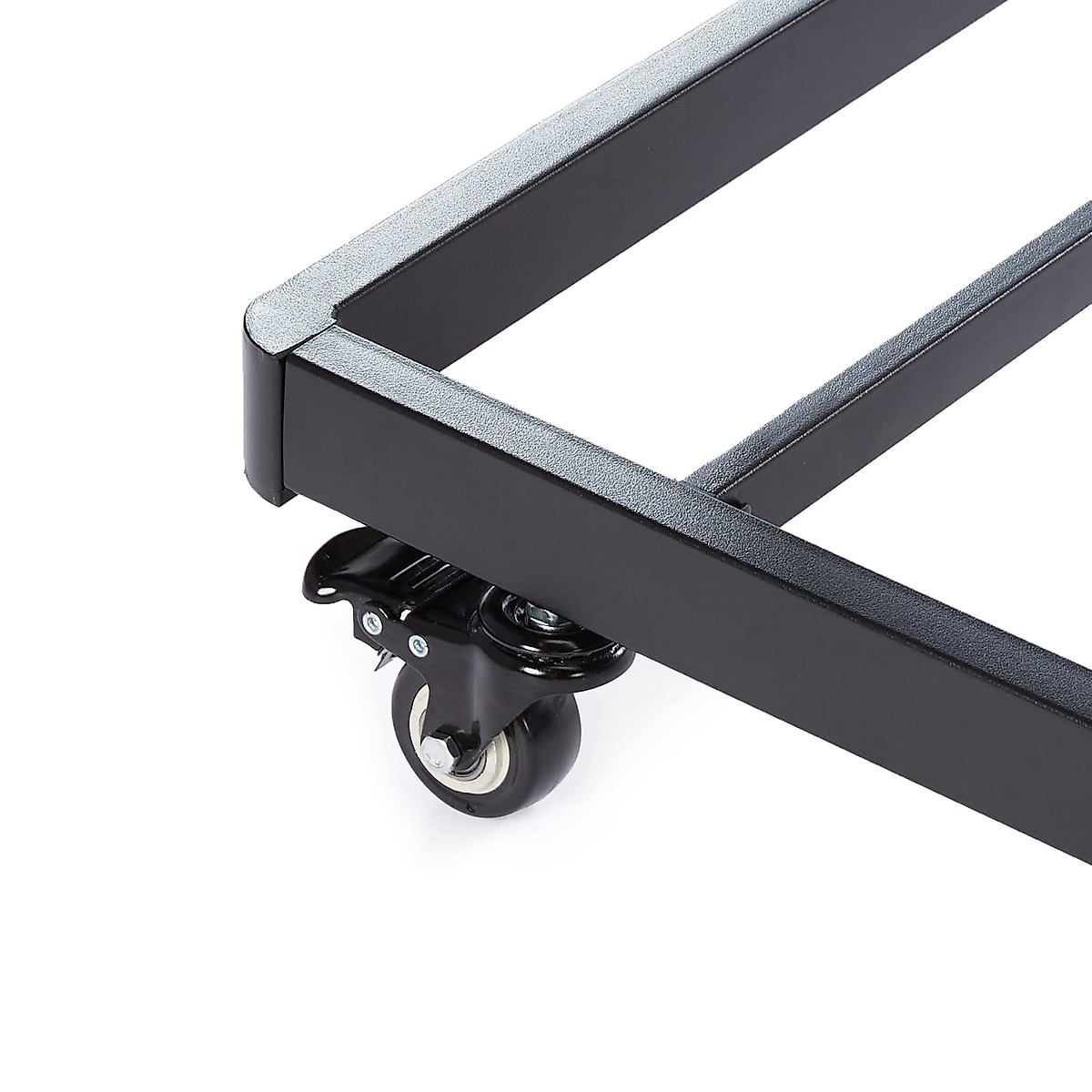 Amazon Basics Full Daybed and Twin Size Trundle Bed Frame Set, Steel Slat Support, Black