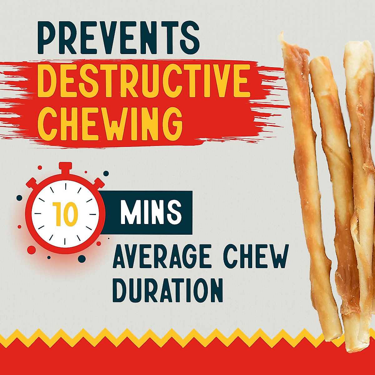 Canine Chews 5" Chicken Coated Sticks - Pack of 45 Chicken Wrapped Rawhide Dog Treats - 100% Real USA-Sourced Chicken Coating - Protein-Dense Chicken Wrapped Dog Treats Rawhide Chews