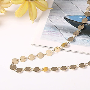 Bodiy Sequines Layered Waist Belly Chain Belt Gold Thin Body Chains Bikini Jewelry for Women and Girls