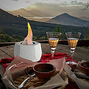 Tabletop Fire Pit, Indoor Fire Pit, Portable Fire Pit, Personal Ethanol Fireplace, Outdoor Table Top Fire Pit, Rubbing Alcohol Mini Fire Pit, Long Burning Smokeless Fire Bowl with Extinguisher