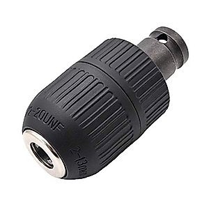 Bestgle 2-13mm Capacity Mount 1/2-20UNF Keyless Drill Chuck Quick Change Conversion Adapter with 1/2 Inch Socket Square Female Adapter