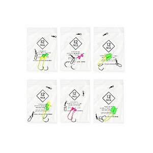 6 Pack 'Coquina Shells' Pompano Surf Fishing Rigs (25# Mono Pro-Tec Coated)